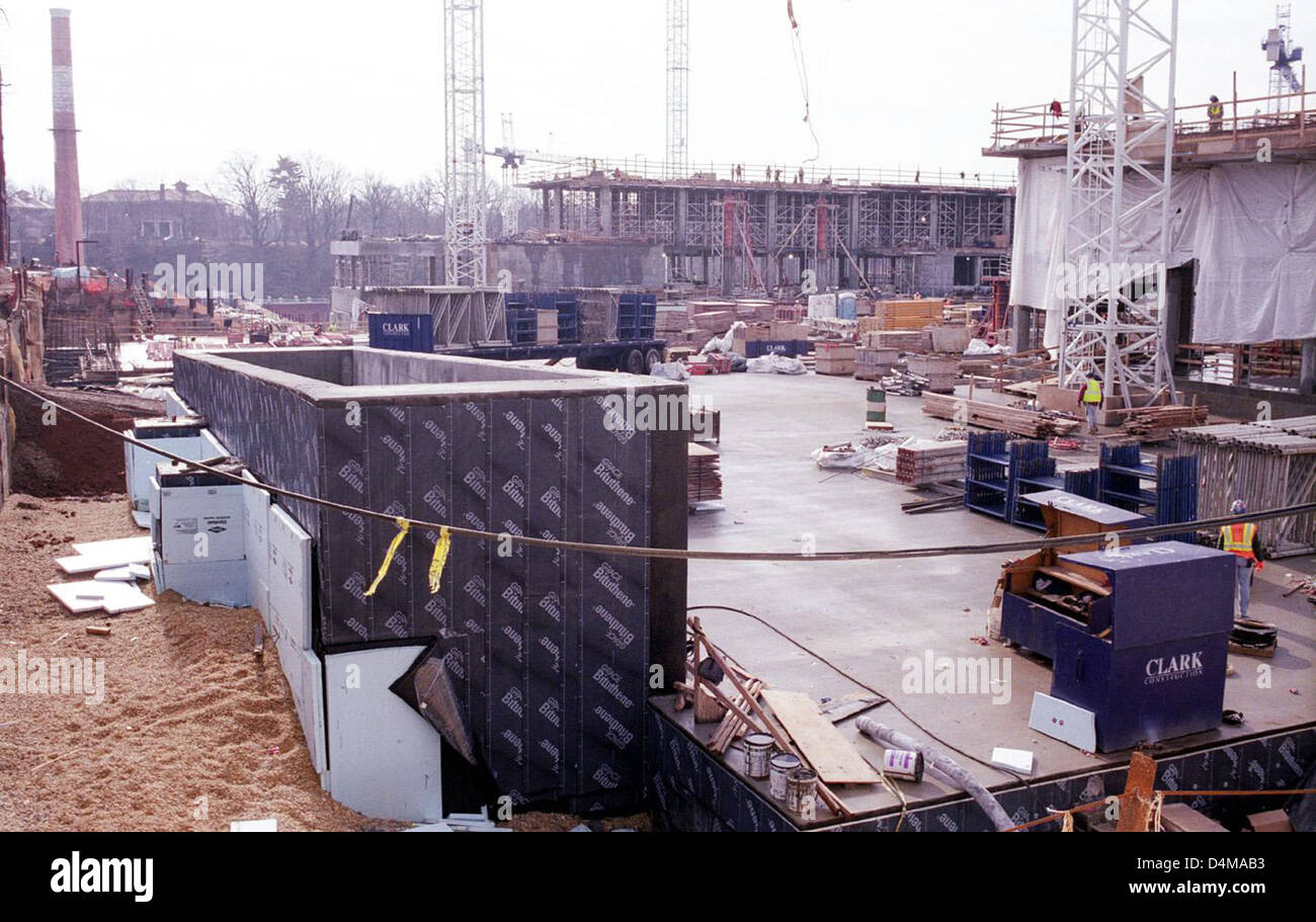 A view of the roof and G level of the DOC building, showcasing the ...