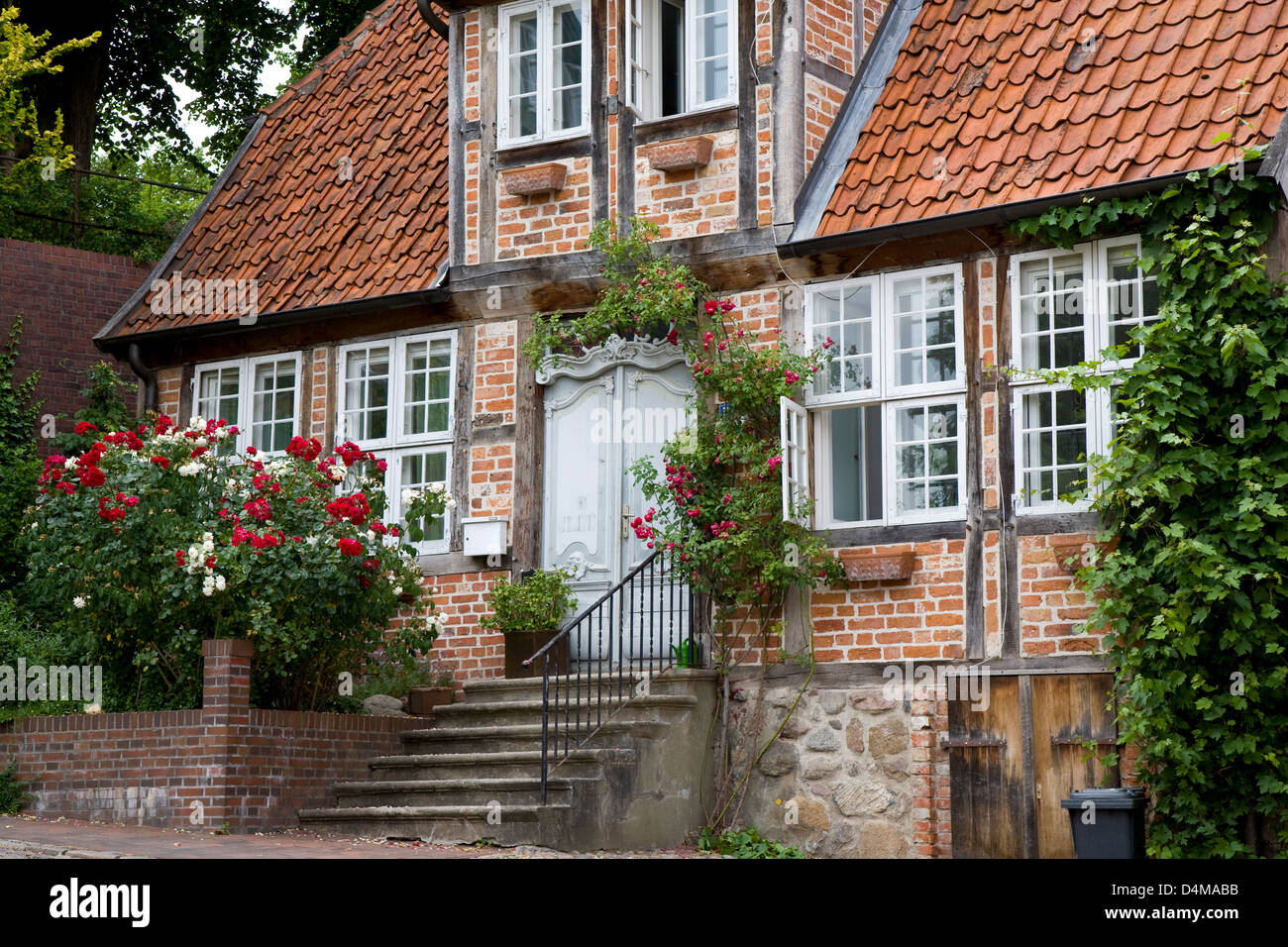 Moelln, Germany, a half-timbered house in the Old Town Stock Photo - Alamy