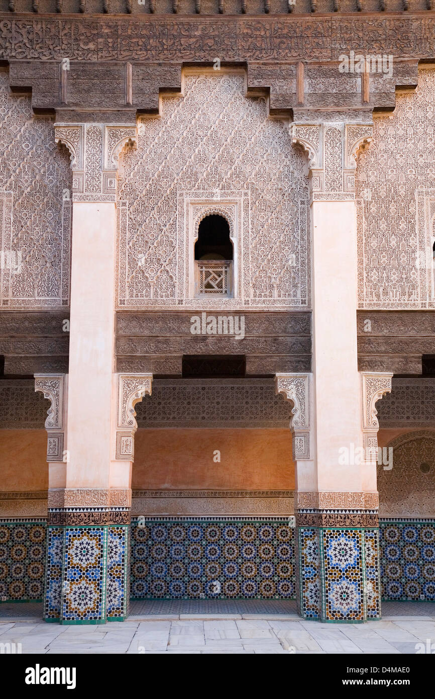 africa, morocco, marrakech, madrasa of ali ben youssef Stock Photo - Alamy
