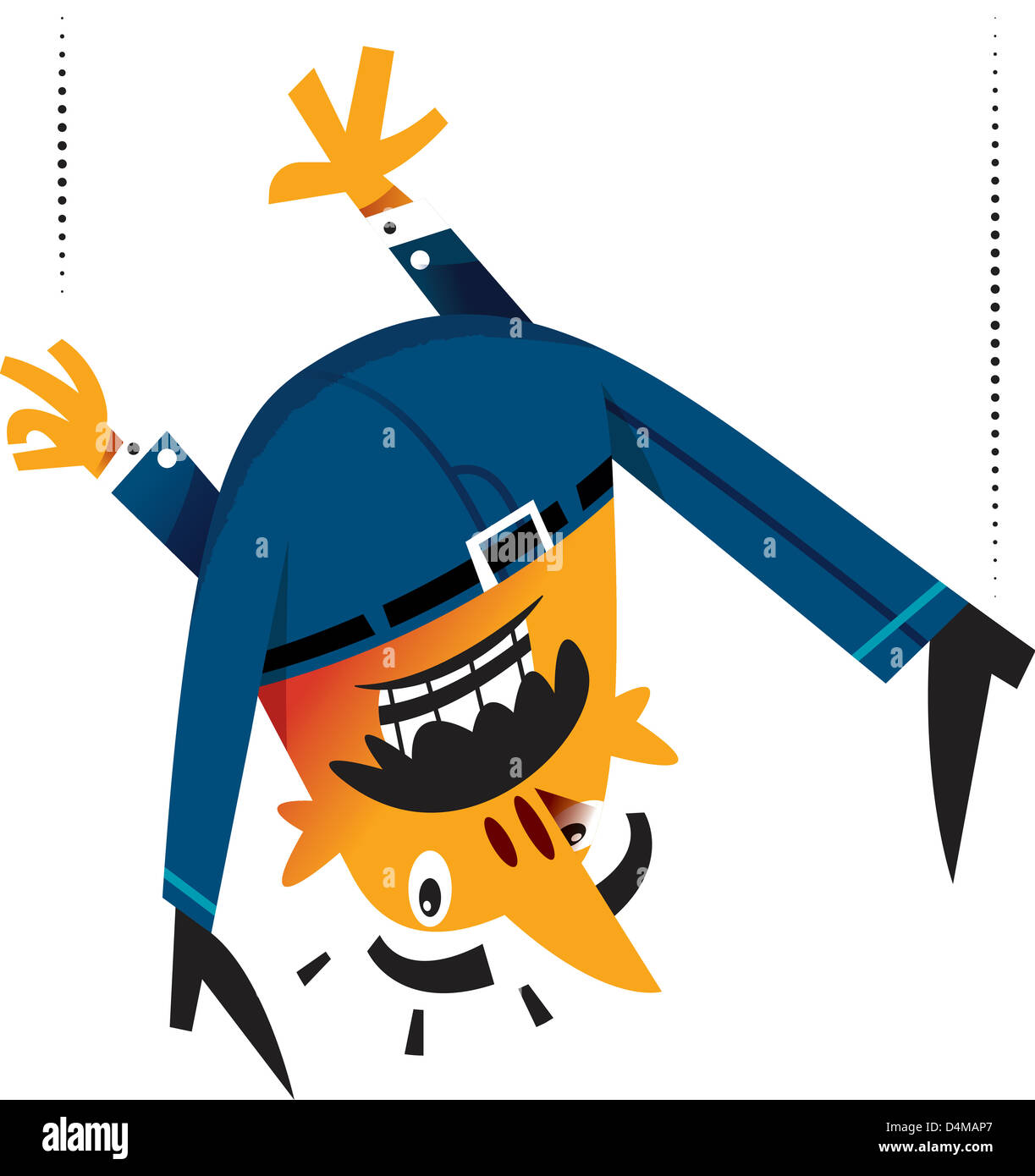 Man falling down illustration Cut Out Stock Images & Pictures - Alamy