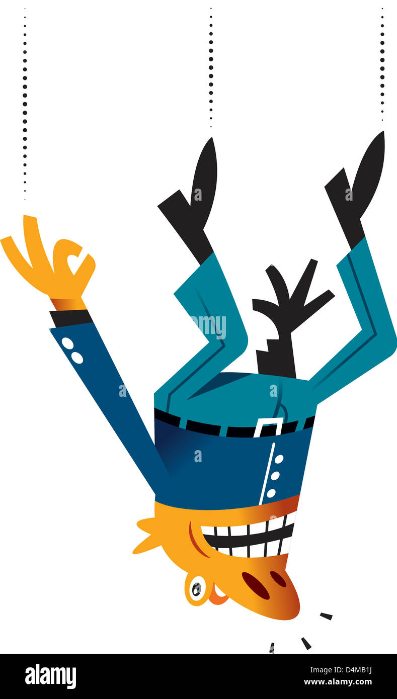 A man falling upside down Stock Photo - Alamy