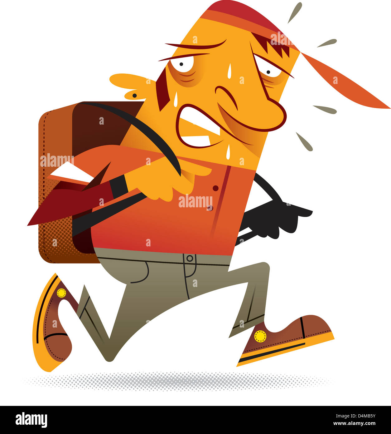 Man sweating illustration hi-res stock photography and images - Alamy