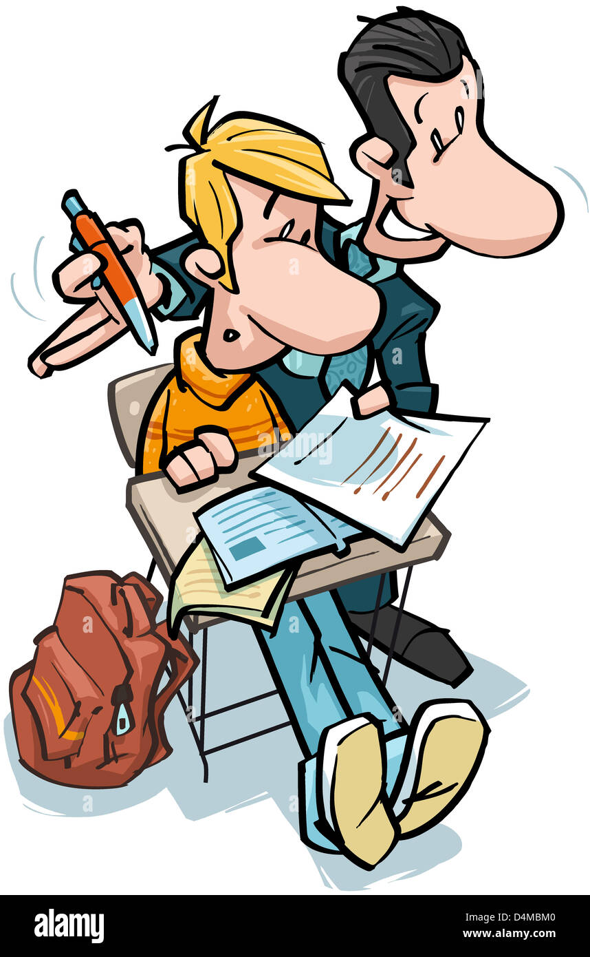 Business people reading documents Cut Out Stock Images & Pictures - Alamy