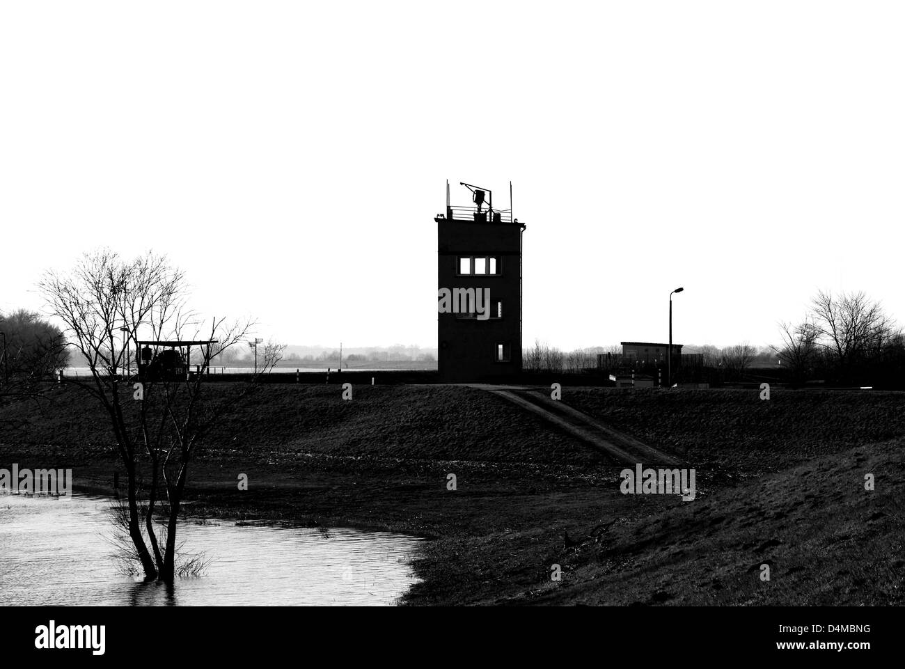 Border watch tower Black and White Stock Photos & Images - Alamy