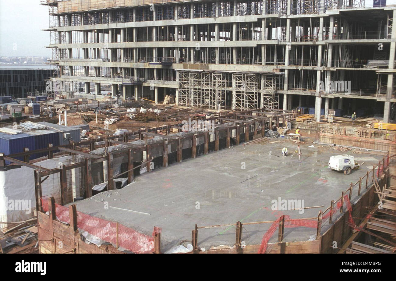View of LL4 construction including utility tunnel looking NW Stock ...