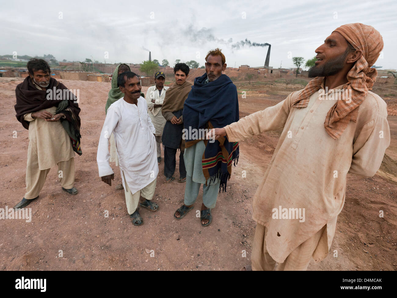 Islamabad, Pakistan, men in front of a brick kiln Stock Photo - Alamy
