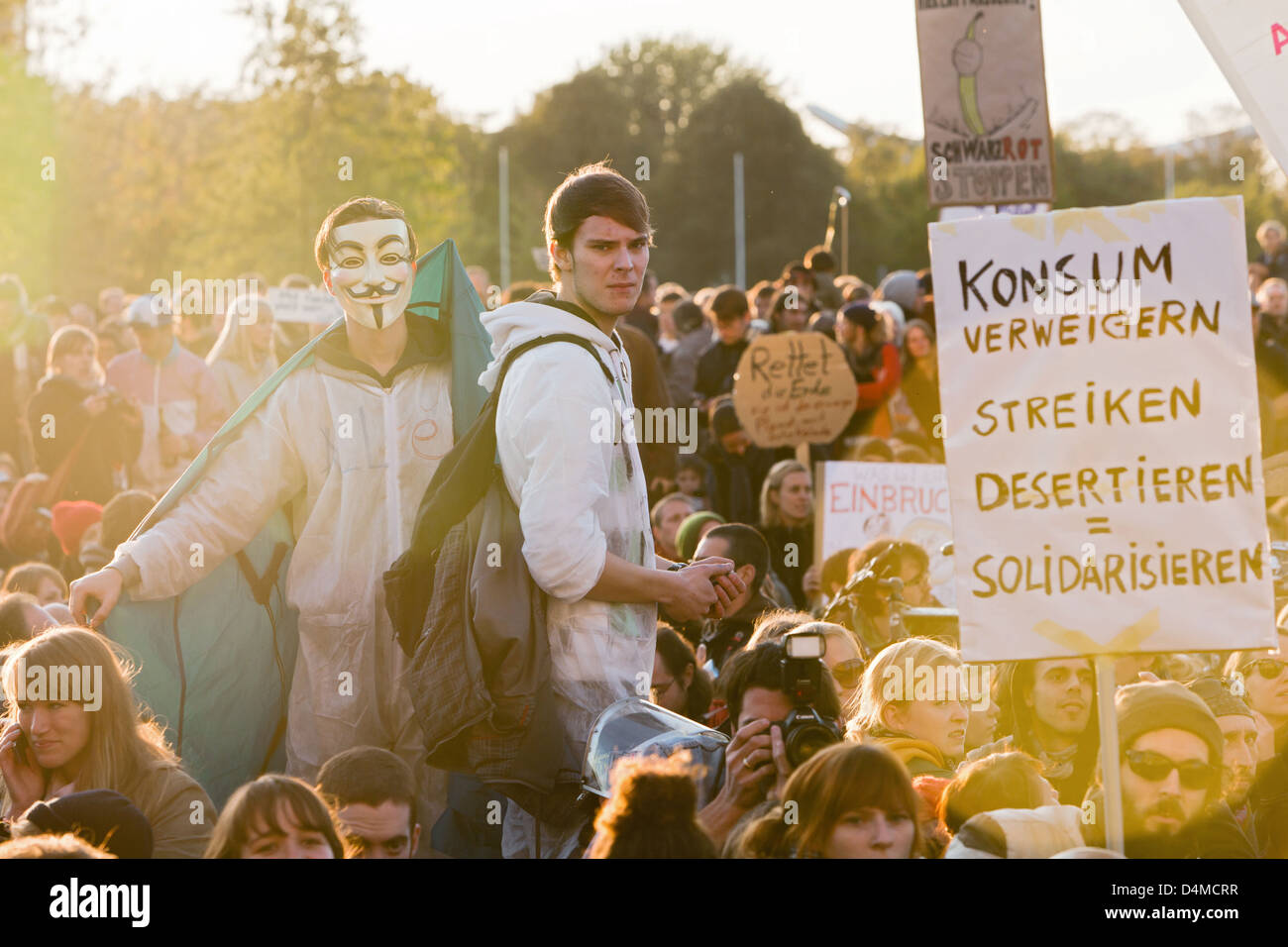 Berlin, Germany, Occupy movement in front of the Reichstag Stock Photo ...