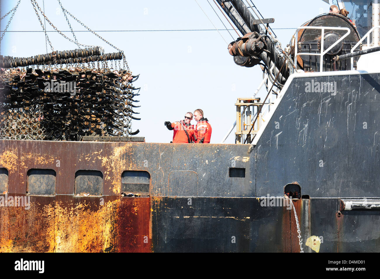 The crew of the U.S. Coast Guard cutter Juniper conducts fisheries ...