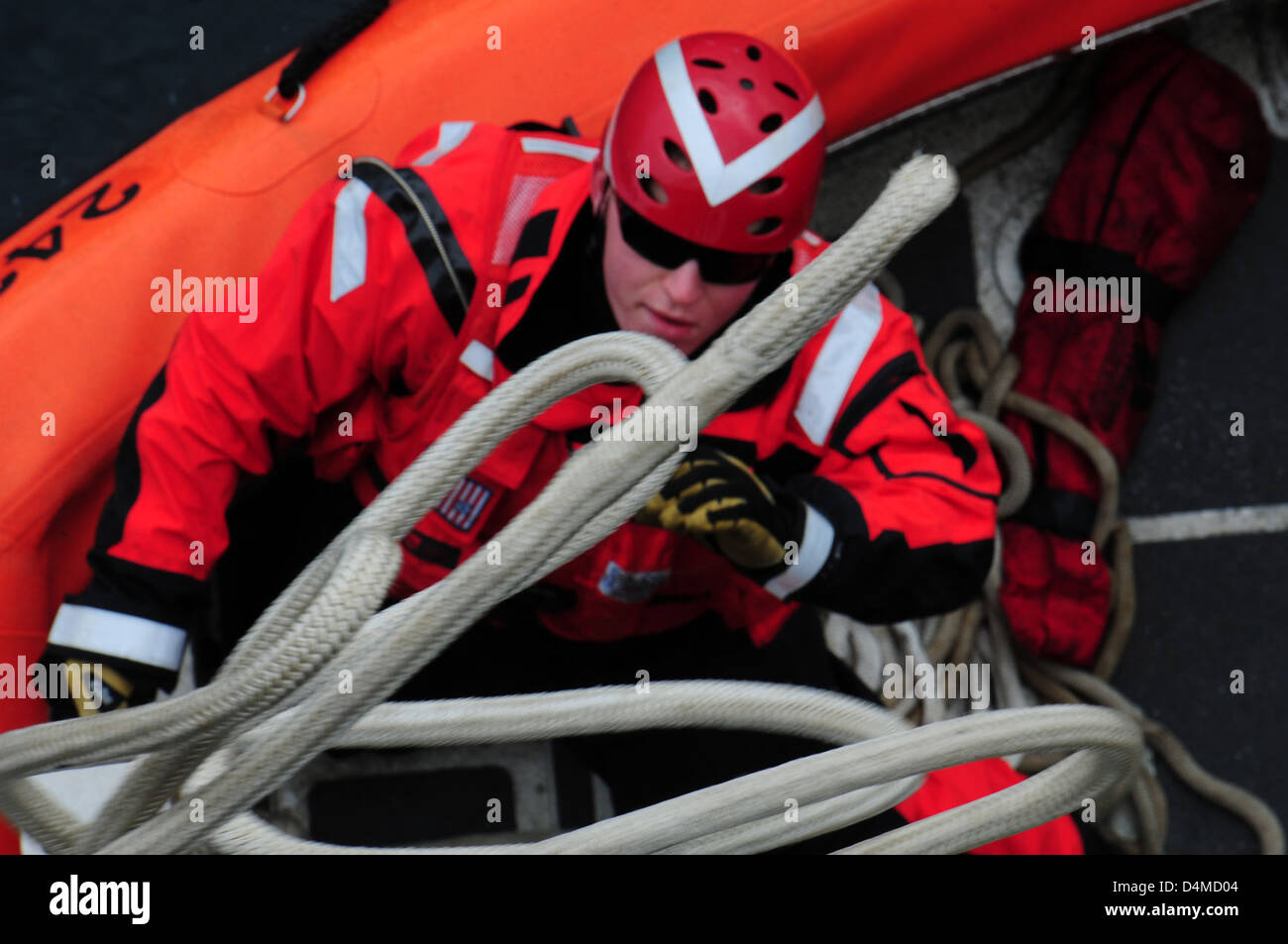 The U.S. Coast Guard Cutter Juniper conducts fisheries boardings to ...