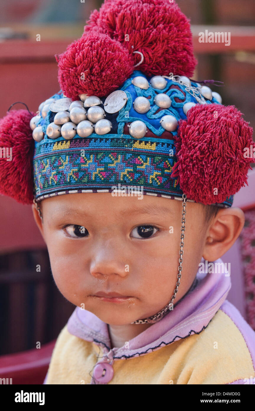 portrait of an ethnic Yao boy, Muang Singh, Laos Stock Photo - Alamy