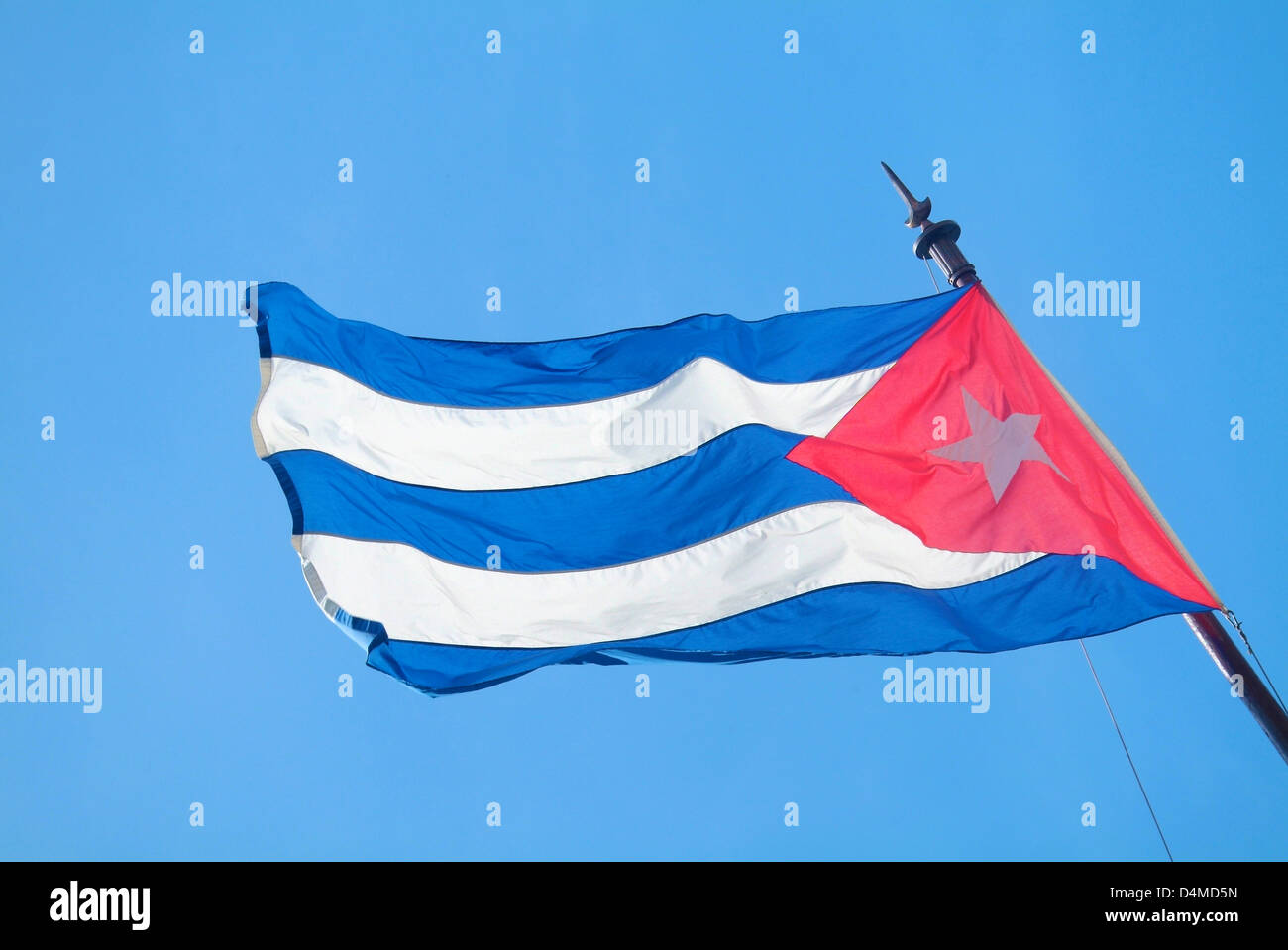 Havana, Cuba, the Cuban National Flag Stock Photo - Alamy