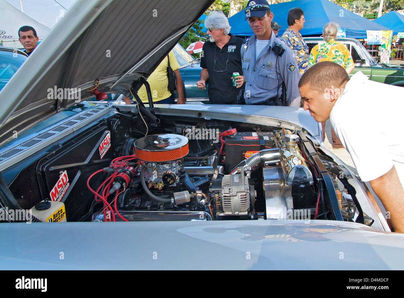 Havana, Cuba, visitors on a private show pimped cars Stock Photo - Alamy