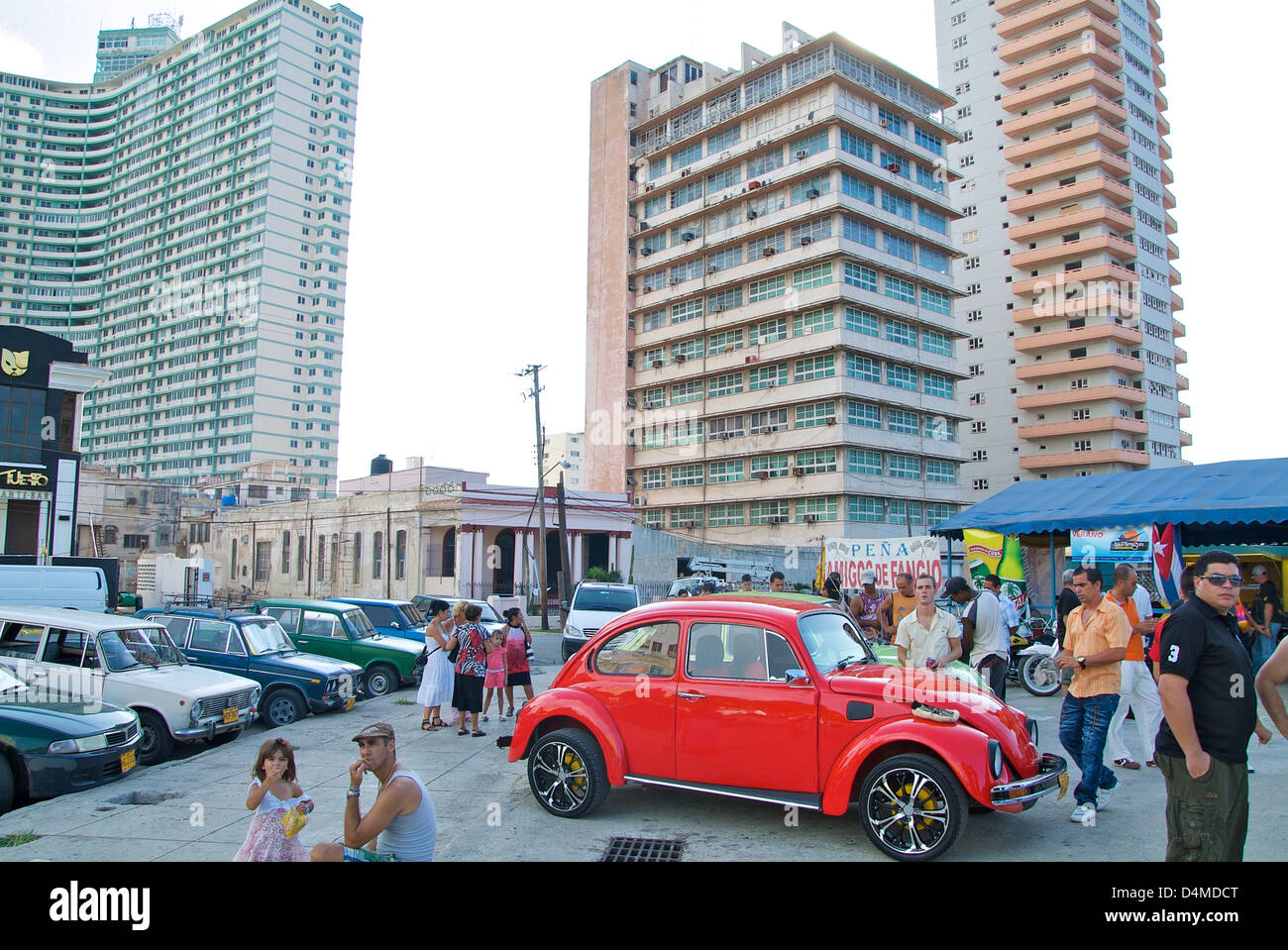 Havana, Cuba, visitors on a private show pimped cars Stock Photo - Alamy