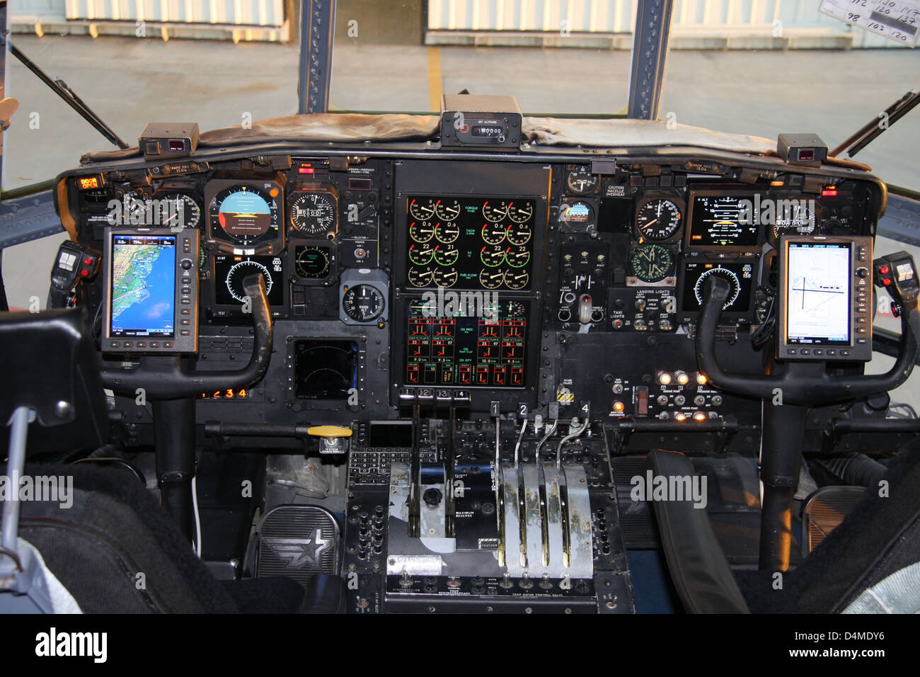 HC-130H glass cockpit Stock Photo - Alamy