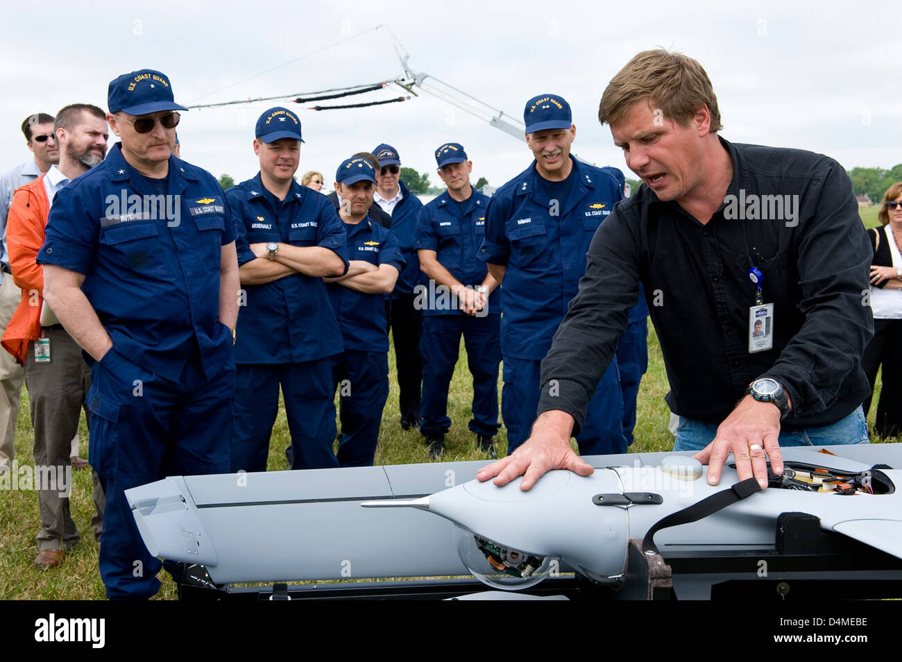 A demonstration of small unmanned aerial vehicles (UAVs) by the U.S ...