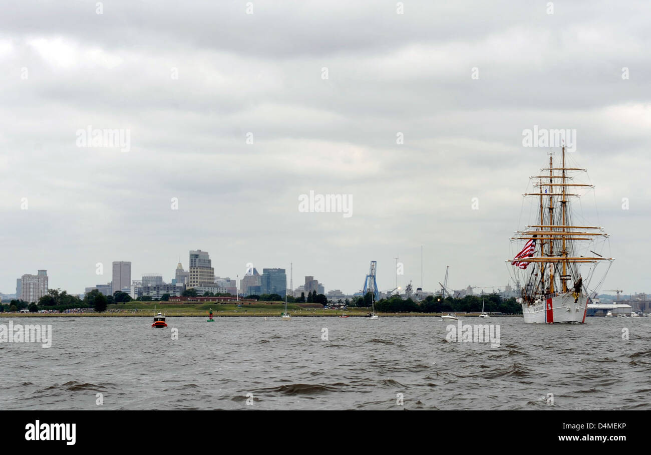 The U.S. Coast Guard Cutter Eagle departed Baltimore's Inner Harbor ...
