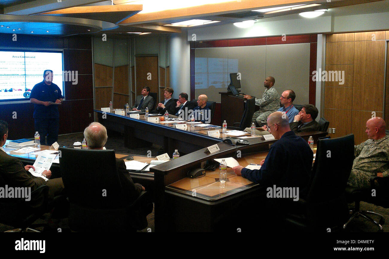 The U.S. Coast Guard's Unified Crisis Management Team (UCMT) conducts ...