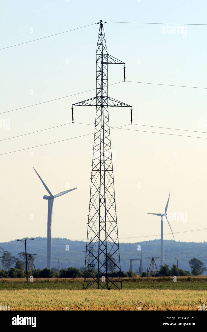 High voltage pylons Stock Photo - Alamy