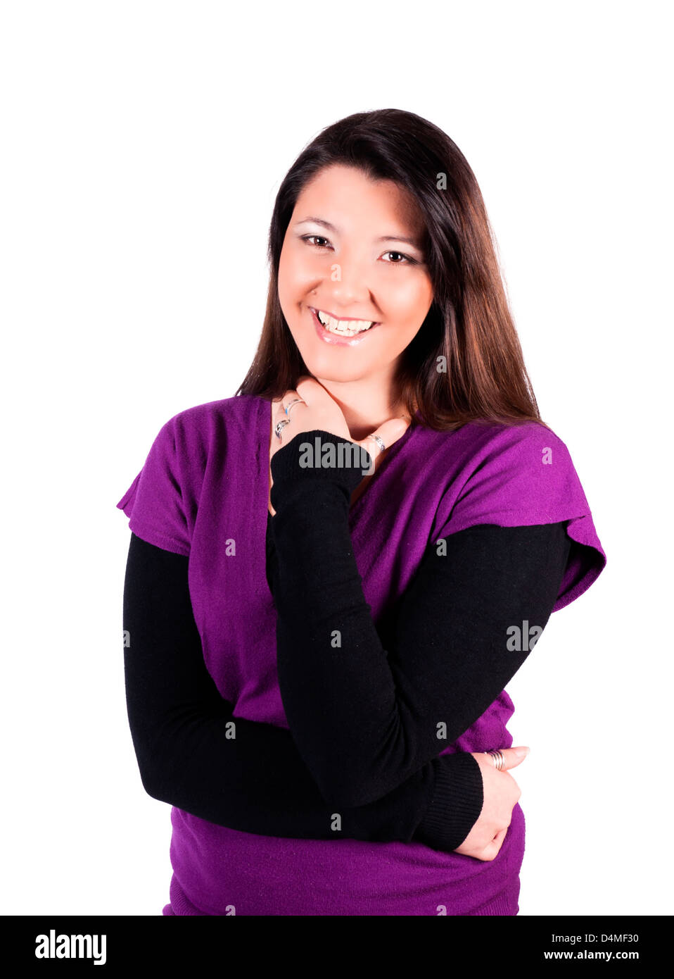 Female smile isolated on white Stock Photo - Alamy