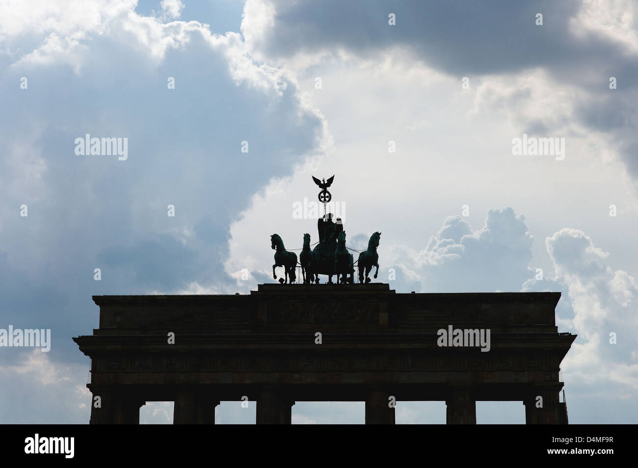 Berlin, Germany, cloudy sky above the Brandenburg Gate Stock Photo - Alamy