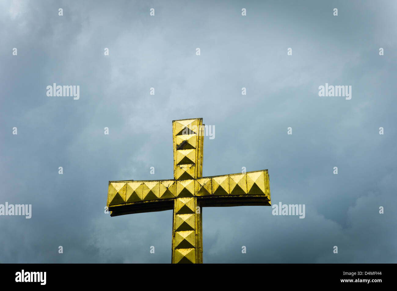 Berlin, Germany, old dome cross the Berlin Cathedral in the cemetery of ...