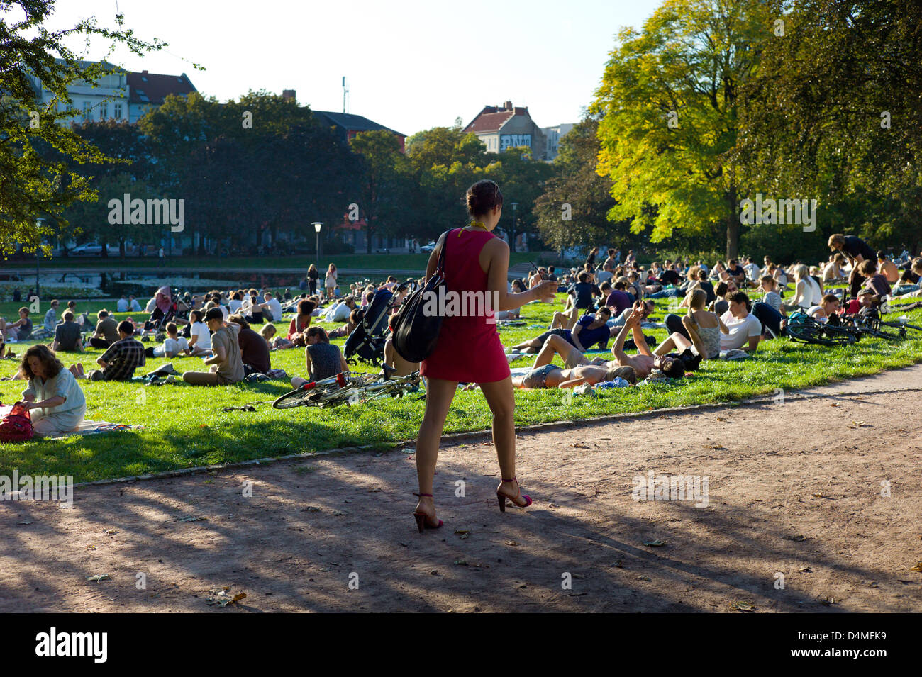 Berlin, Germany, people in the Weinberg Park Stock Photo - Alamy