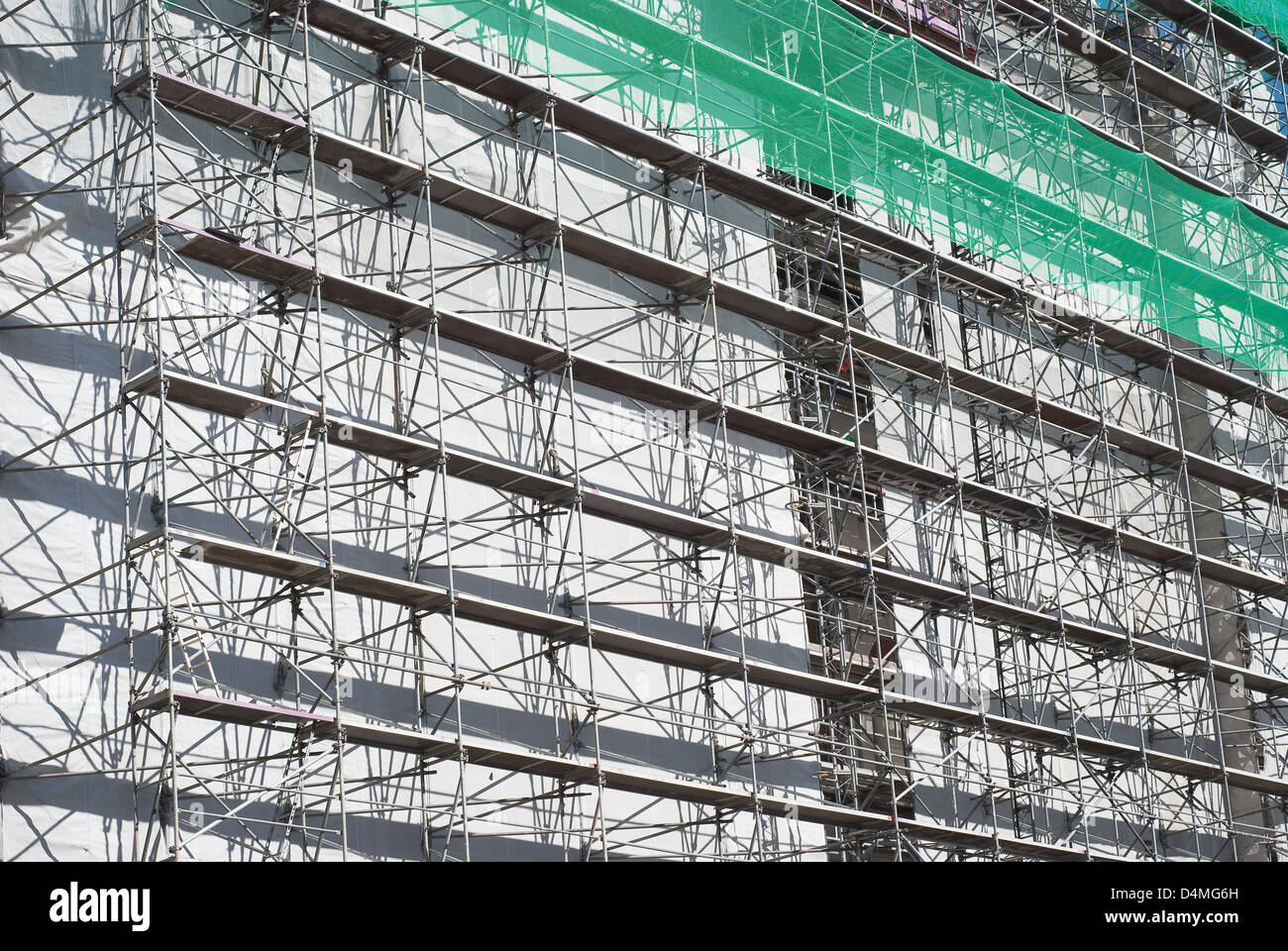 Scaffolding as Safety Equipment on a Construction Site Stock Photo - Alamy