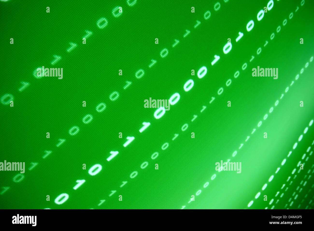Abstract binary code green tunnel hi-res stock photography and images ...