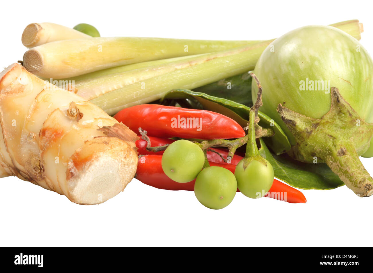 Tom Kah Gai set on white background Stock Photo - Alamy