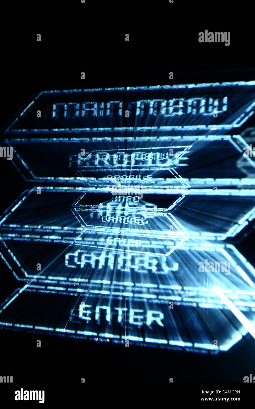 abstract main menu buttons in dark Stock Photo - Alamy