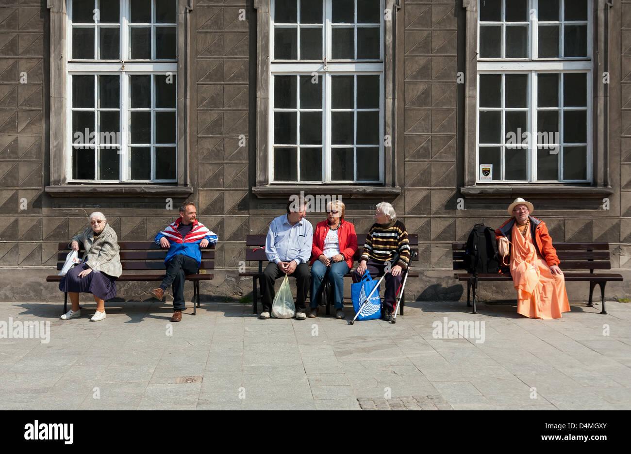 Gdansk people sitting hi-res stock photography and images - Alamy
