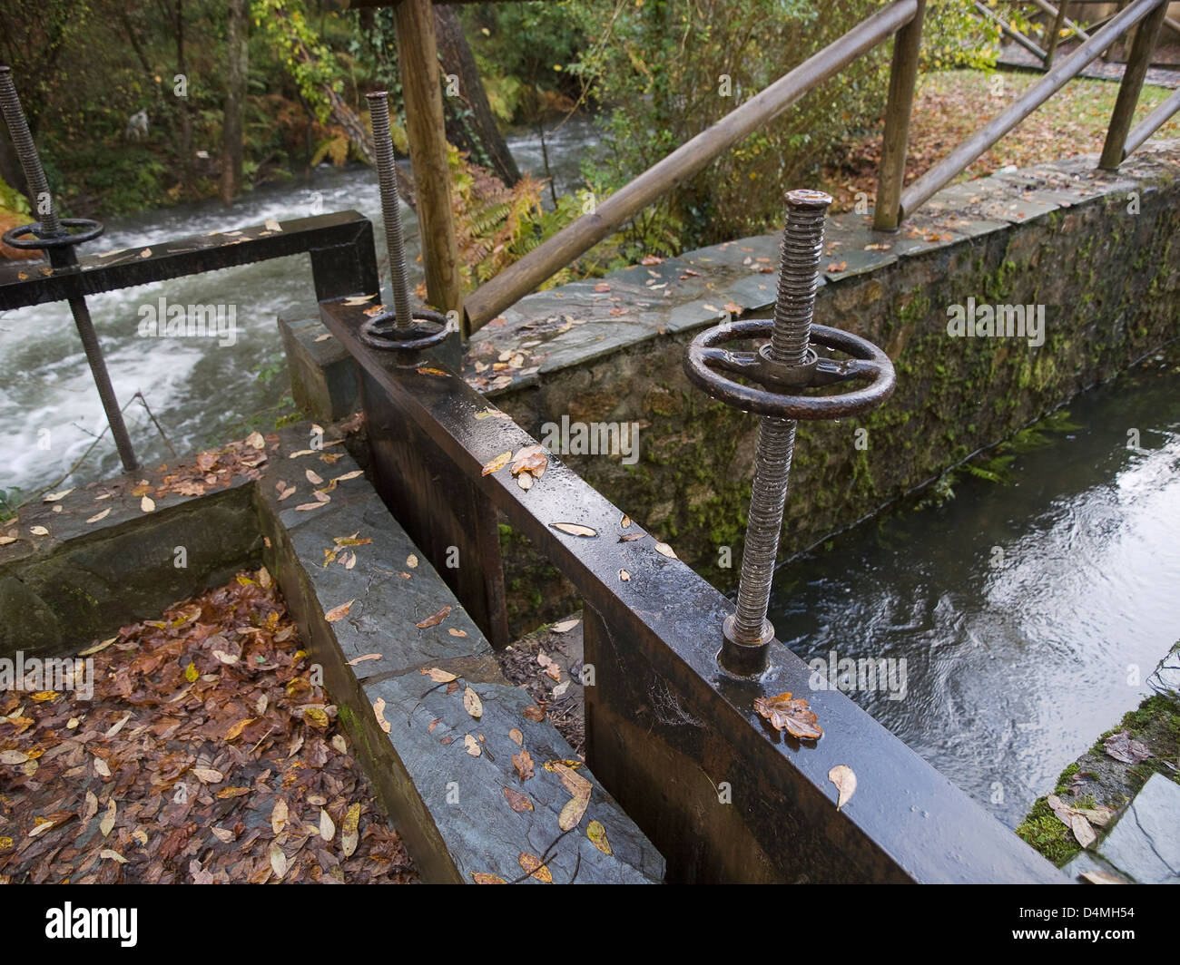 irrigation ditch detail on nature Stock Photo - Alamy
