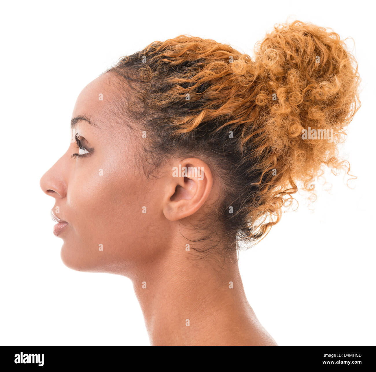 profile of a young woman multi ethnic race Stock Photo - Alamy