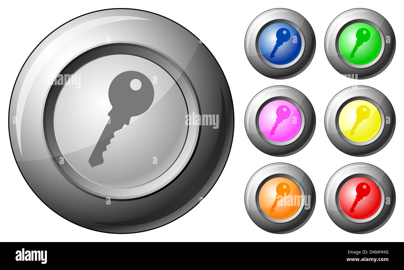 Sphere button key set on a white background. Vector illustration Stock ...