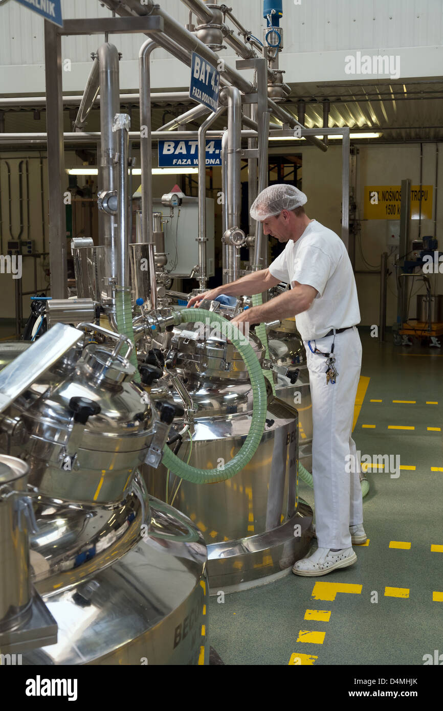 Poznan, Poland, production hall of Beiersdorf Manufacturing Poznan Sp ...