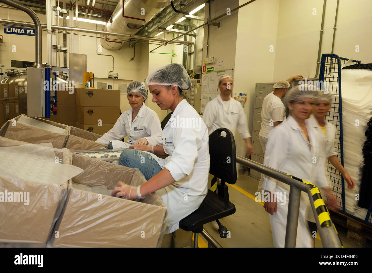 Poznan, Poland, employees at Beiersdorf Manufacturing Poznan Sp Stock ...