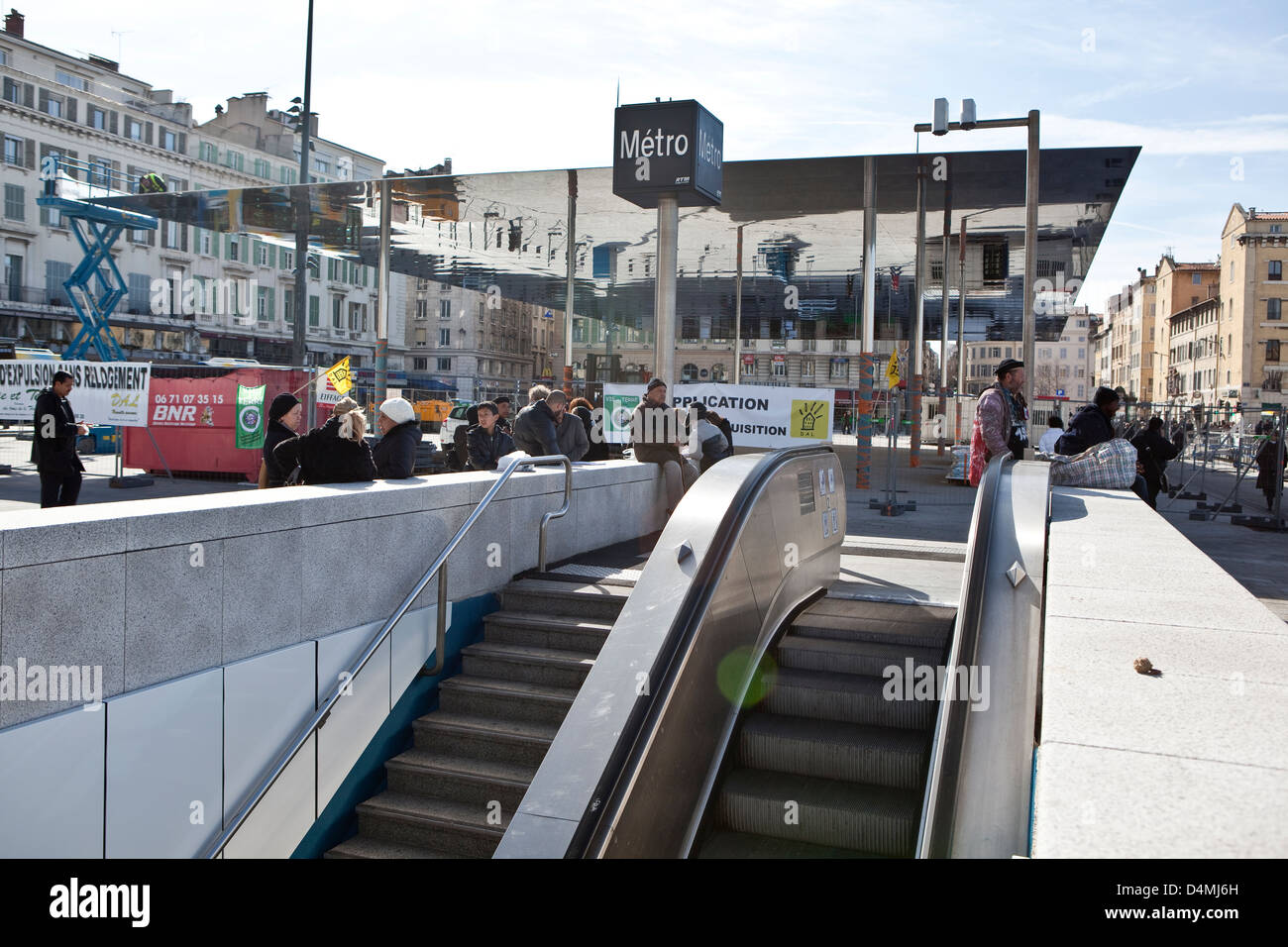 Norman Foster's l'Ombrière on the Vieux Port of Marseille Stock Photo ...
