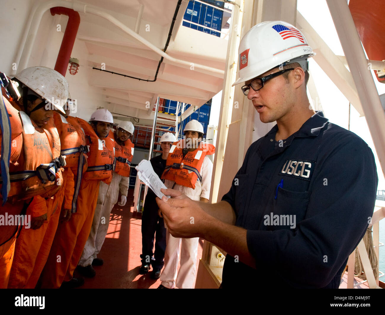 A U.S. Coast Guard abandon ship drill demonstrates critical safety ...