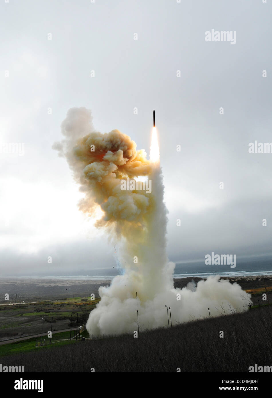 A Ground-based missile Interceptor is launched by the US Air Force 30th ...