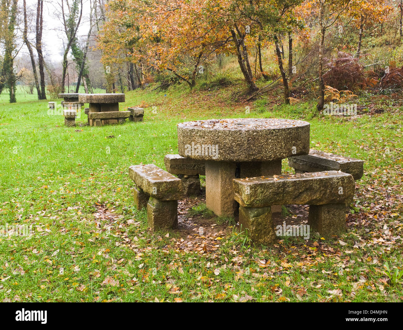 Benches grass field hi-res stock photography and images - Alamy