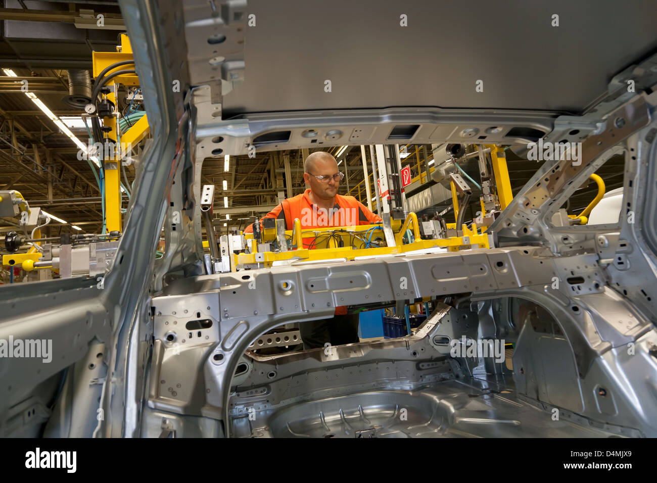 Saarlouis, Germany, Ford plant in Saarlouis, Ford Focus on the assembly ...