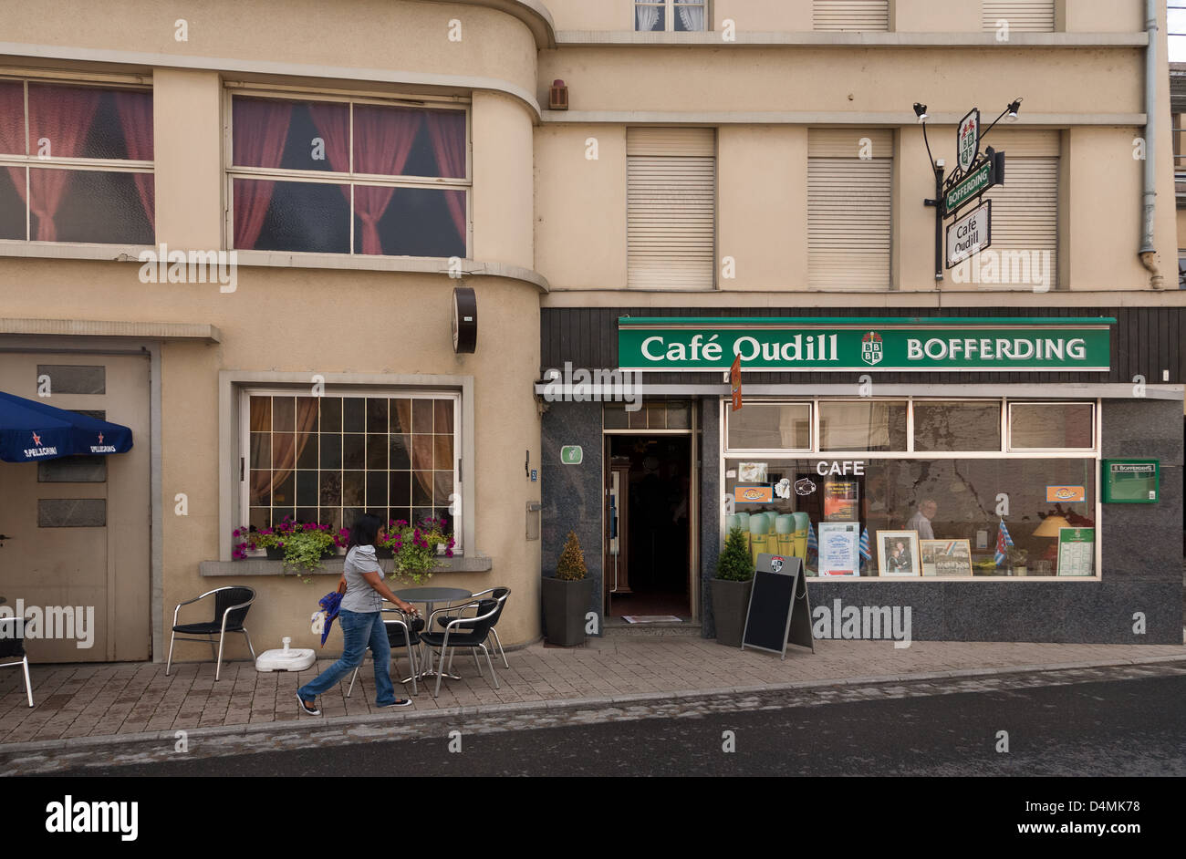 Schengen, Luxembourg or, a cafe in Schengen Stock Photo - Alamy