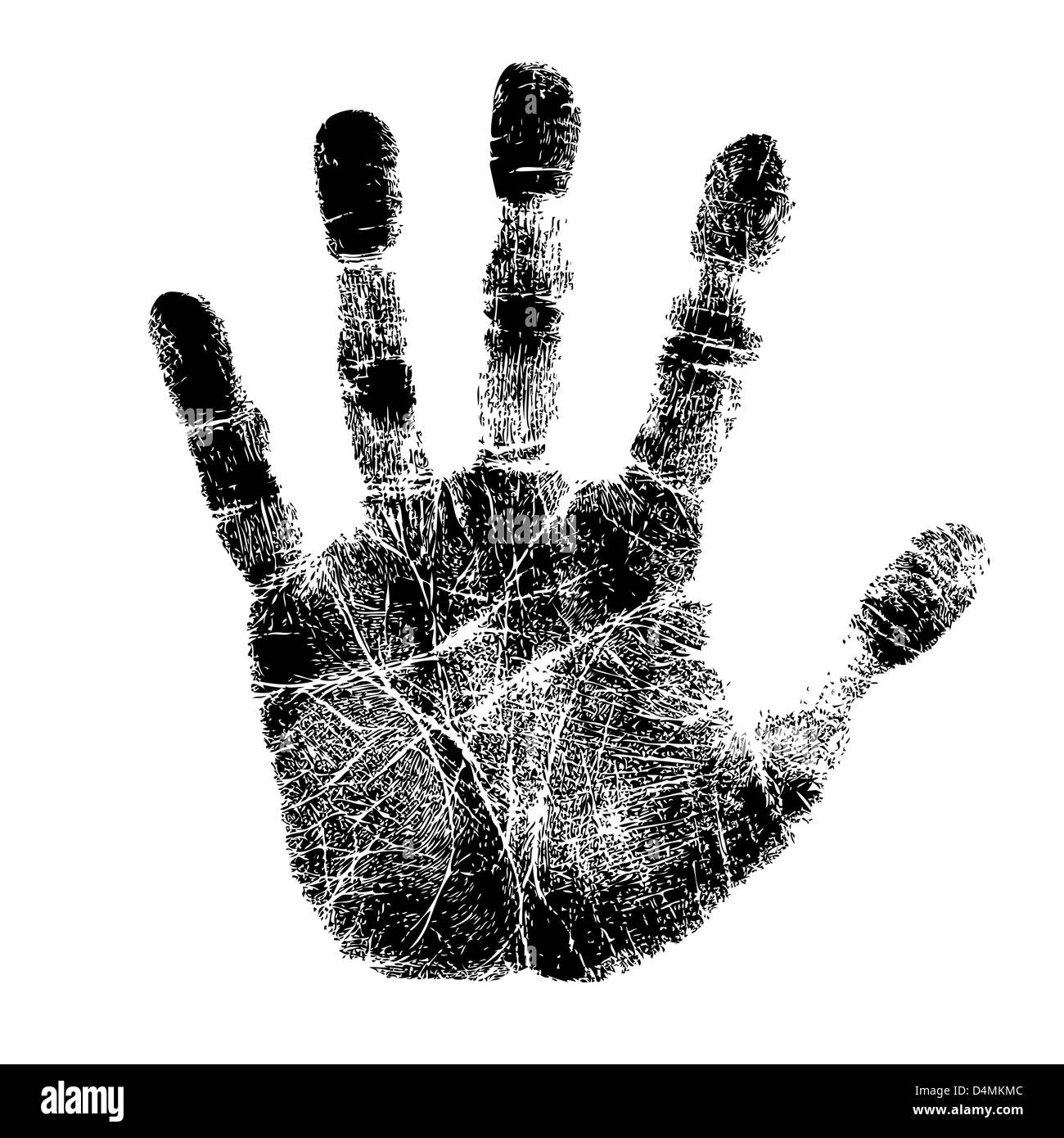 His handprint Black and White Stock Photos & Images - Alamy