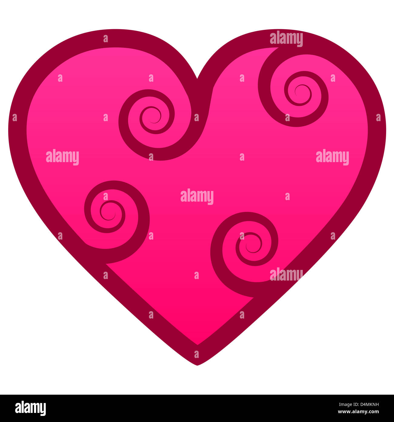 Heart with swirls Stock Photo - Alamy