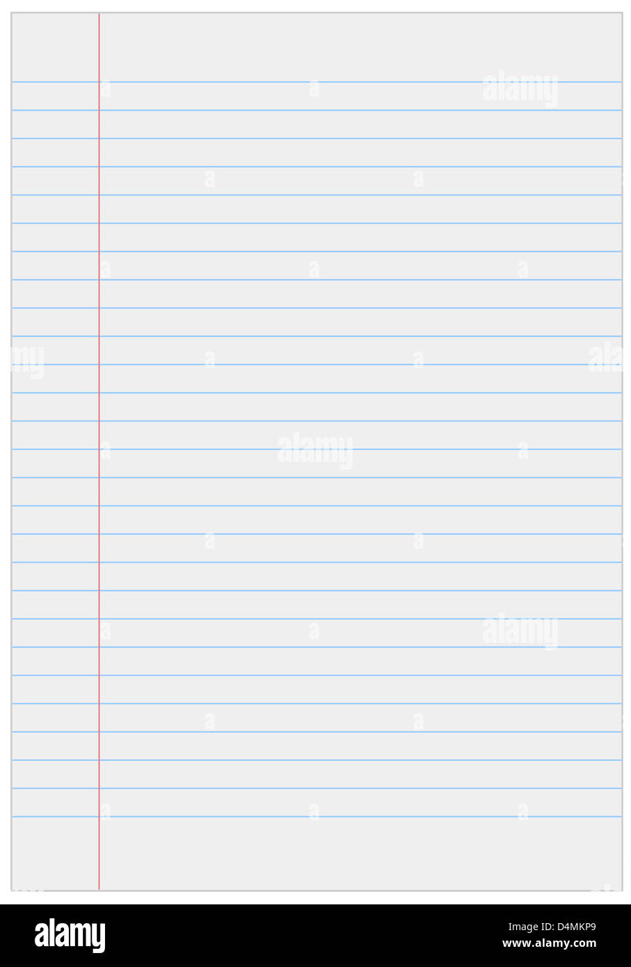 Notebook paper with lines Stock Photo - Alamy