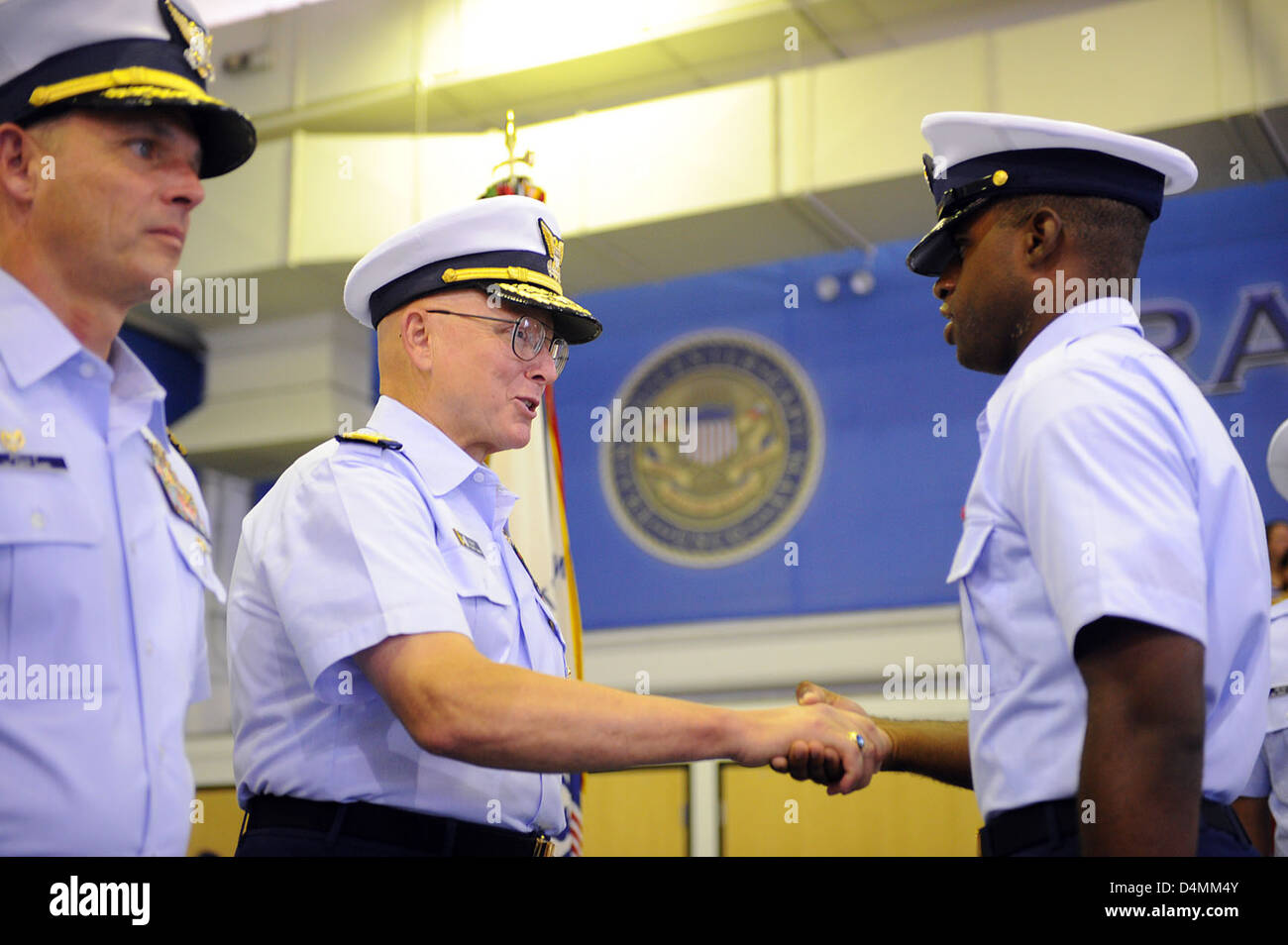 The Coast Guard Commandant, Patrick Kelley, congratulated new graduates ...