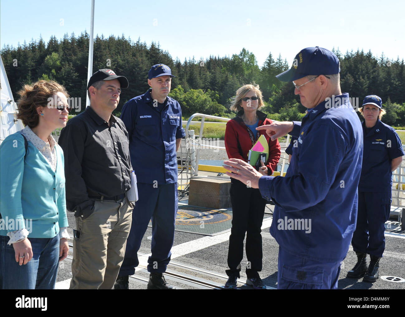 The U.S. Coast Guard Cutter Bertholf hosted a STAFFDEL tour, led by ...