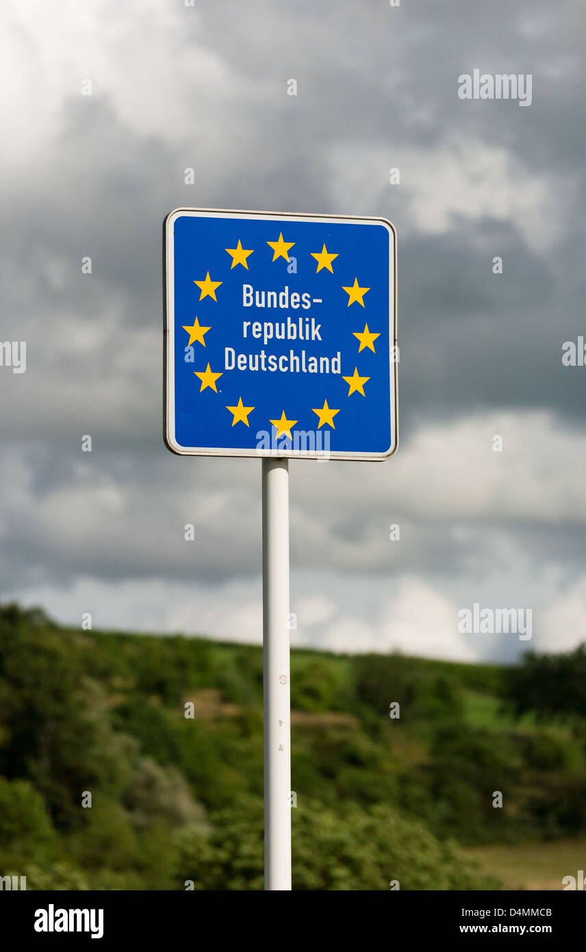 Perl, Germany, the State Border of the FRG in Dreilaendereck Stock ...