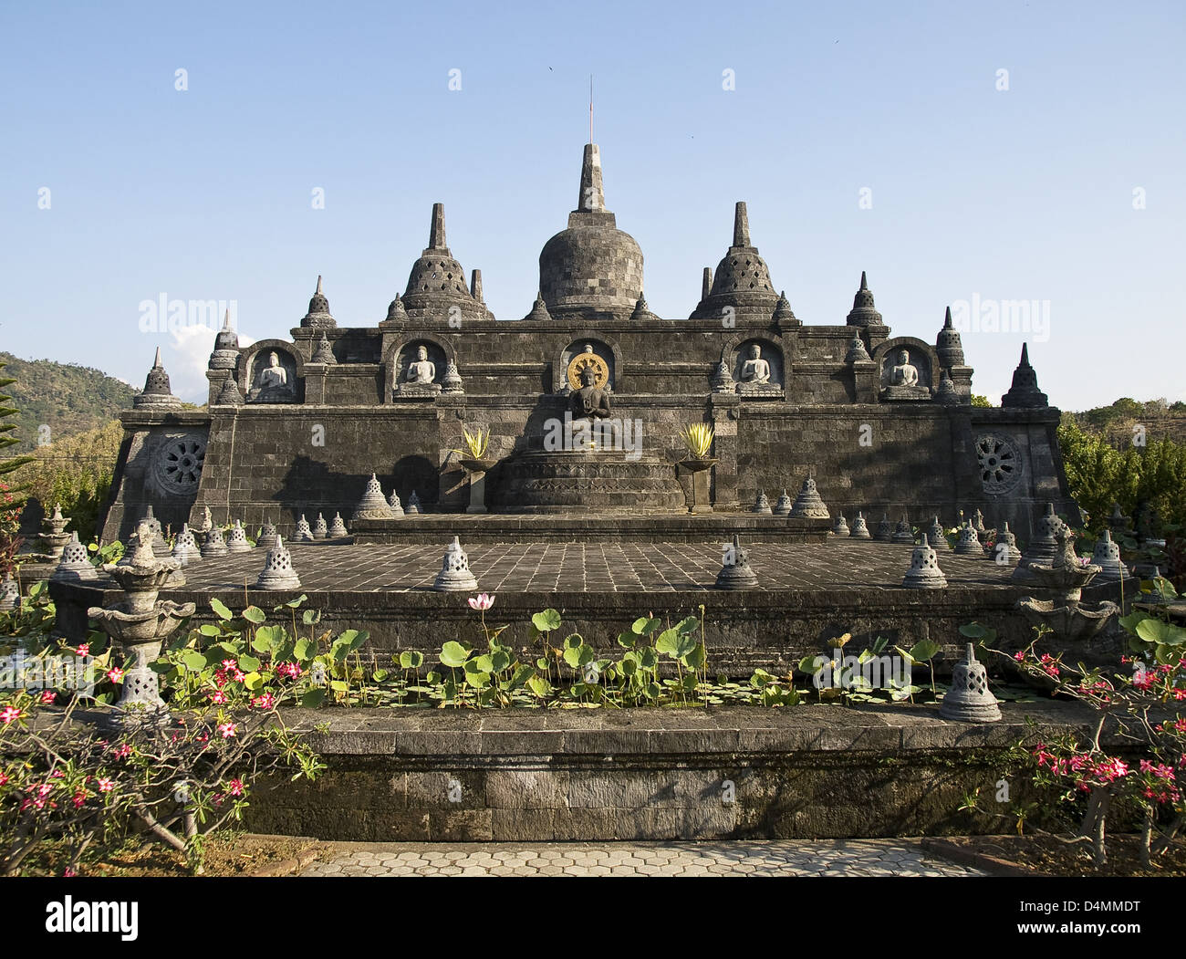 inside a temple of Bali Borobudur Stock Photo - Alamy