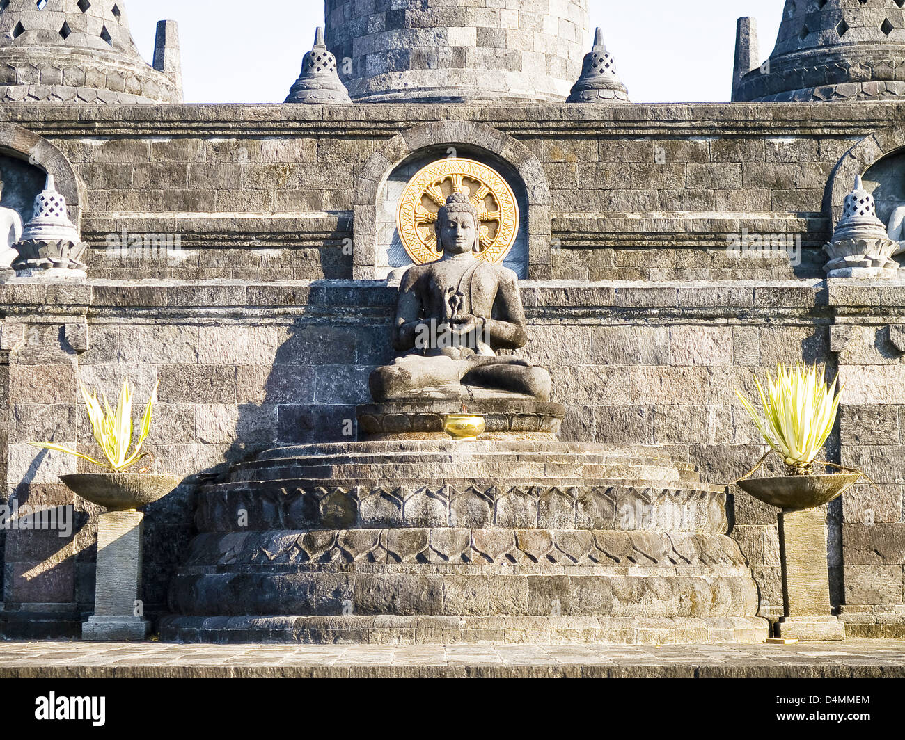 inside a temple of Bali Borobudur Stock Photo - Alamy